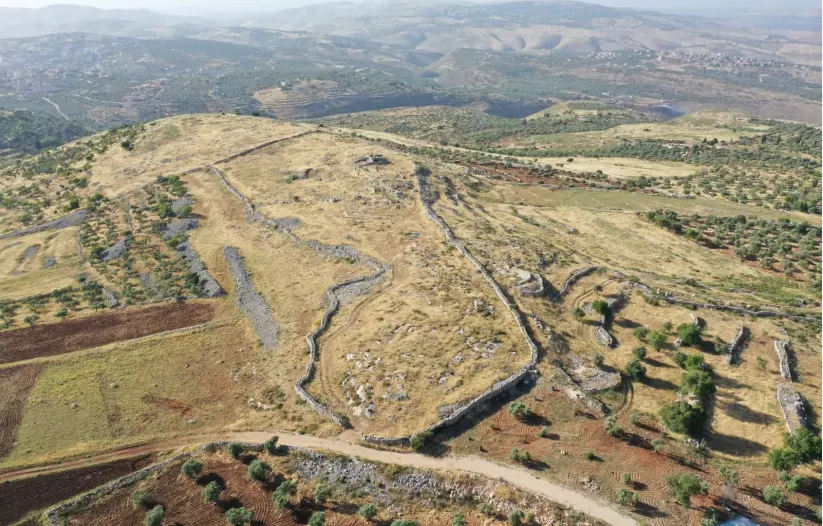 Altar de Josué en el monte Ebal dañado por obras viales palestinas ...