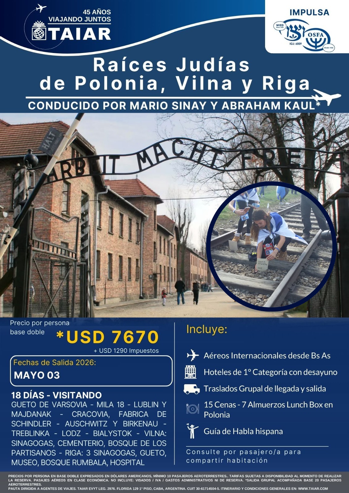 Viajá junto a Taiar con el programa “Raíces Judías de Polonia, Vilna y ...